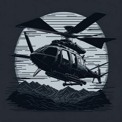 Premium Ai Image Helicopter Ai Image For Tshirt Design