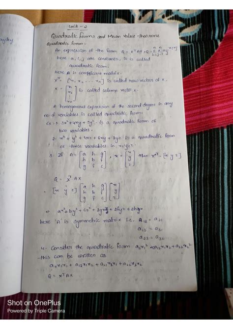 SOLUTION Quadratic Forms And Theorems Studypool