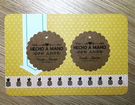 Etiquetas Festoneadas Kraft For Wedding Favors