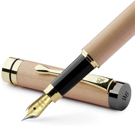 Wordsworth And Black Fountain Pen Set Luxury Bamboo Wood