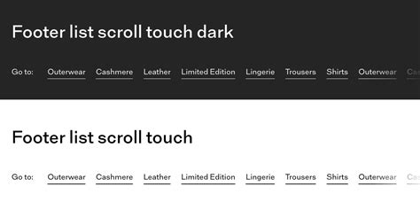 Footer List Scroll Touch Codesandbox