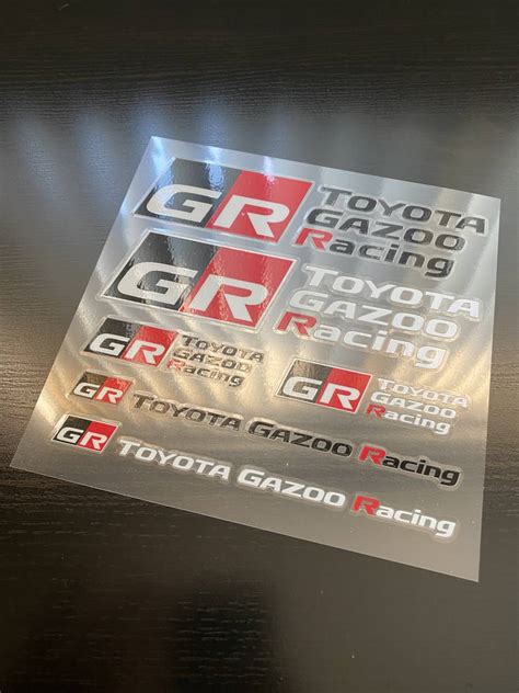 【未使用】★新品未使用 人気のクリア地★toyota Gazoo Racing ステッカー 転写シール Toyota トヨタ ガズーレーシング