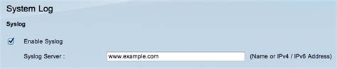 System Log Configuration On RV RV RV G And RV VPN Routers Cisco