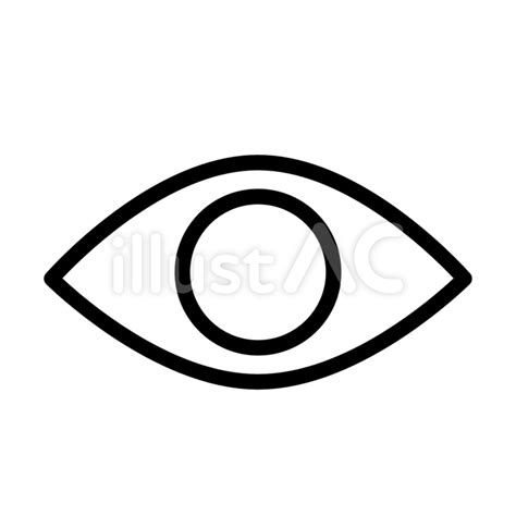 黒系1色の目アイコンイラスト No 22993498／無料イラストフリー素材なら「イラストac」