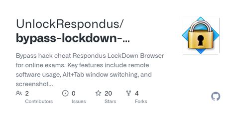 GitHub UnlockRespondus Bypass Lockdown Browser Bypass Hack Cheat