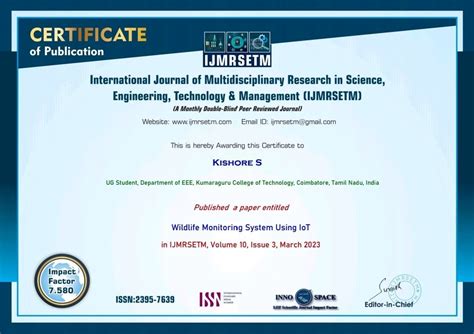 Kishore S On Linkedin Data Iot Wildlife