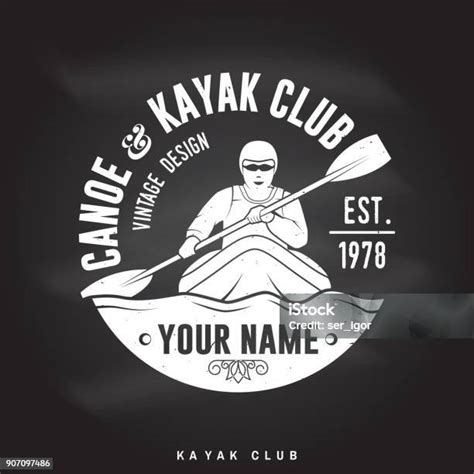 카누 그리고 카약 클럽입니다 벡터 일러스트 레이 션 배지에 대한 스톡 벡터 아트 및 기타 이미지 배지 카약 노 젓는 배