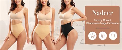 Nadeer Bauchweg Unterhose Damen Shapewear Miederslip Body Shaper String Miederhose Hohe Taille