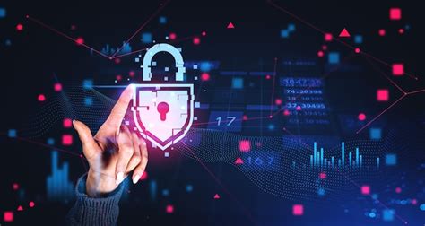 Premium Photo Woman Hand Using Cybersecurity Interface
