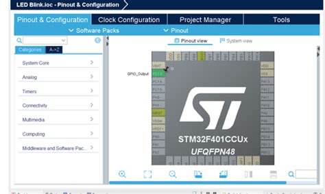 Stm32cubeidea Step By Step Guidance To Activate The On Board Led Of