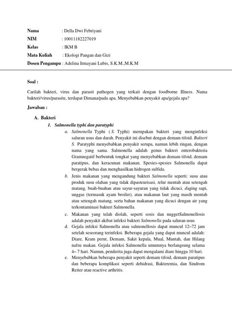 Della Dwi Febriyani Ikm B Tugas Individu Pdf Kesehatan Holistik