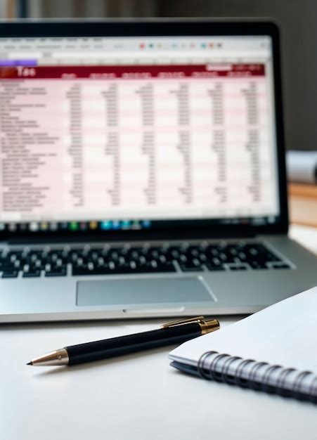 Анализ электронных таблиц на ноутбуке Ai сгенерированное изображение