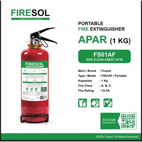 Jual APAR 1KG GAS CLEAN AGENT AF36 Alat Pemadam Api Ringan Shopee