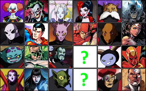 Universe 11 And Dc Superhero Counterparts R Dbz
