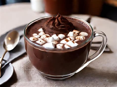 Premium Ai Image Realistic Hot Chocolate With Neutral Colors And Warm
