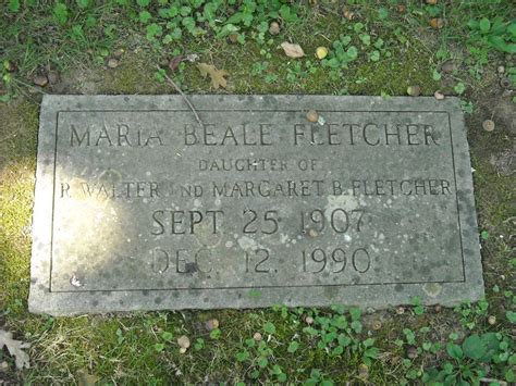 Maria Beale Fletcher 1907 1990 Find A Grave Memorial
