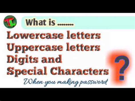 What Is Lowercase Uppercase Digit Special Characters Tube Learn