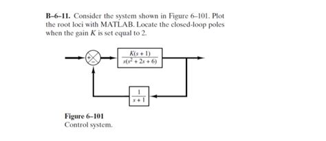 Solved B 6 11 Consider The System Shown In Figure 6 101