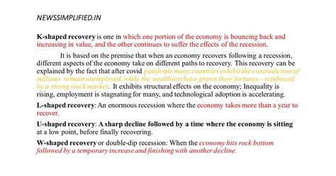 K Shaped Recovery In India News Simplified
