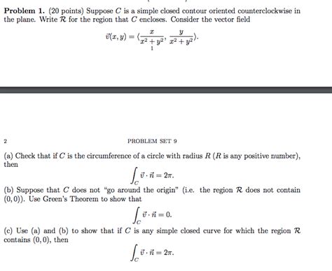 Solved Problem Points Suppose C Is A Simple Closed Chegg