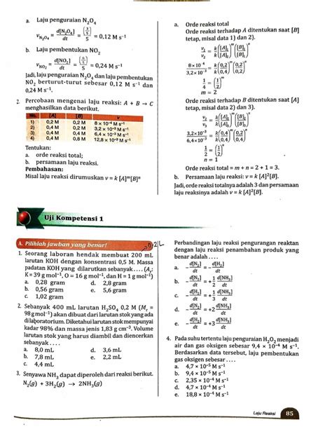 Soal Laju Reaksi Pdf