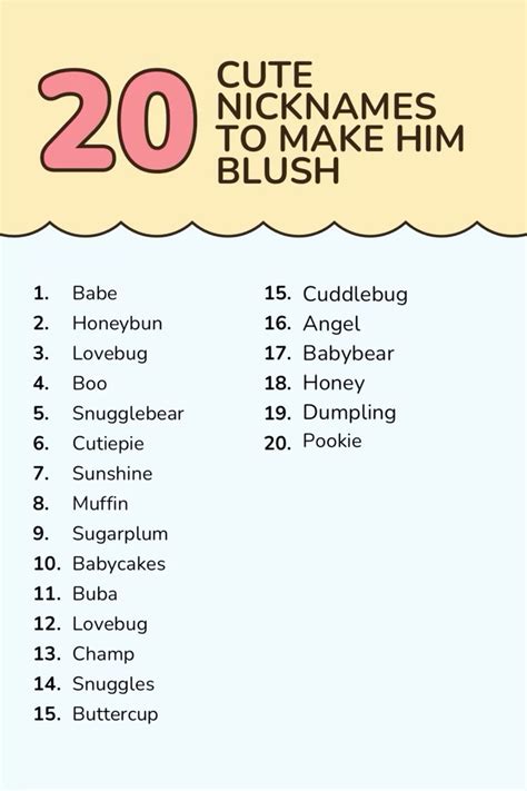 20 Cute Nicknames For Your Boyfriend To Make Him Smile💕 In 2025