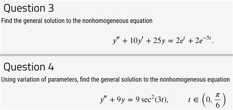 Solved Find The General Solution To The Nonhomogeneous Chegg