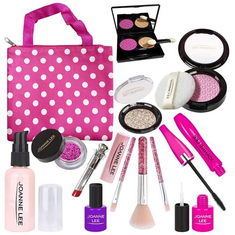 Pretend Play Makeup Set For Girls Fake Make Up Kit With Cosmetic Bag
