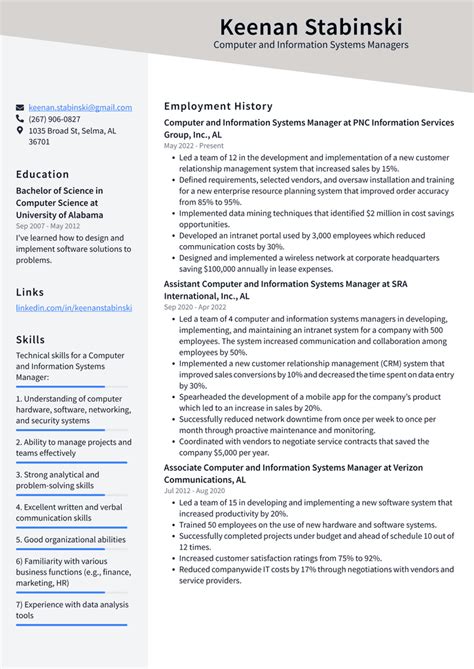 Computer Science Resume Example And Writing Guide Resumelawyer
