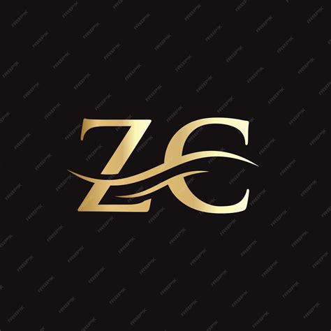 premium vector zc logo design initial zc letter logo design