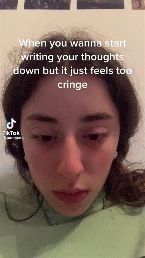 A Woman With Her Eyes Closed Looking At The Camera And Saying When You