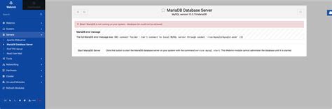 Solved Error Mariadb Is Not Running On Your System Database List Could Not Be Retrieved