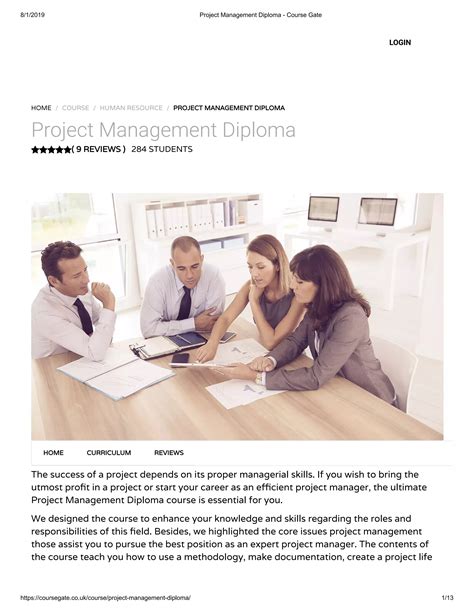 Project Management Diploma Course Gate Pdf
