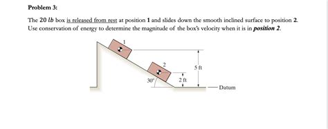 solved problem 3 the 20 lb box is released from rest at