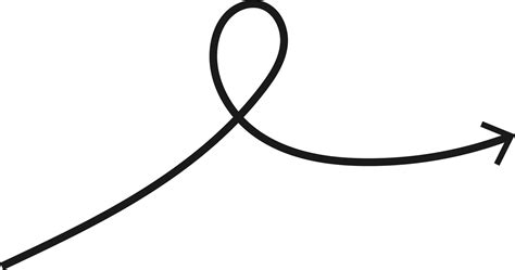 Hand Drawn Curved Arrow Shape Arrow Line 21999037 Png