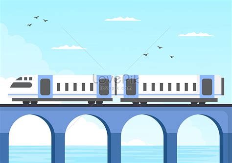 火車站平面設計插圖背景圖案素材，桌布圖片免費下載