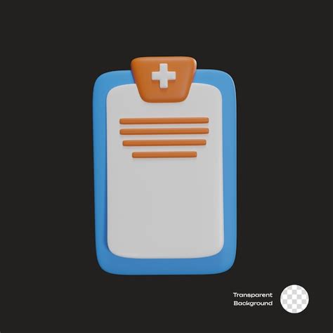 Premium Psd Medical Report 3d Icon