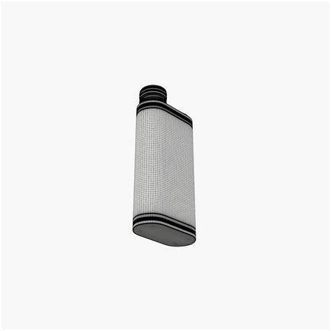 Flask Liquor Stainless Steel Leather Wrap 03 3d Model Download