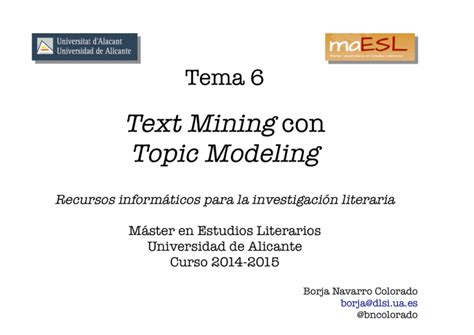 Text Mining Topic Modeling Con Tema 6