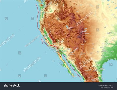 San Andreas Fault Tectonic Boundaries Geological Stock Illustration 2605769261 Shutterstock