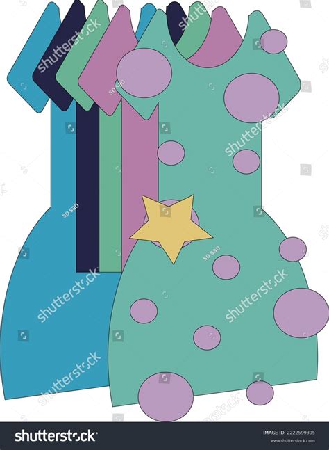 Cartoon Stick Figure Girl Skirt Looks Stock Vector Royalty Free