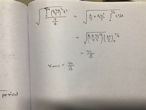The Voltage Time Graph Of A Triangular Wave Having Peak Value Vo Is As Shown In Figure The