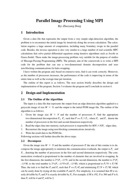 parallel image processing using mpi by zhaoyang dong pdf message