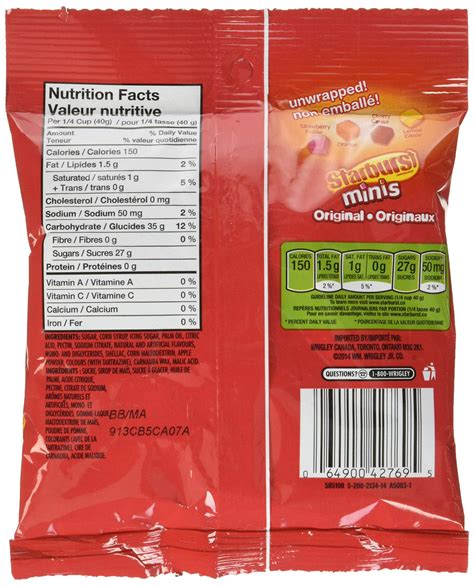Starburst Original Minis 191g67 Oz 12pk Imported From Canada