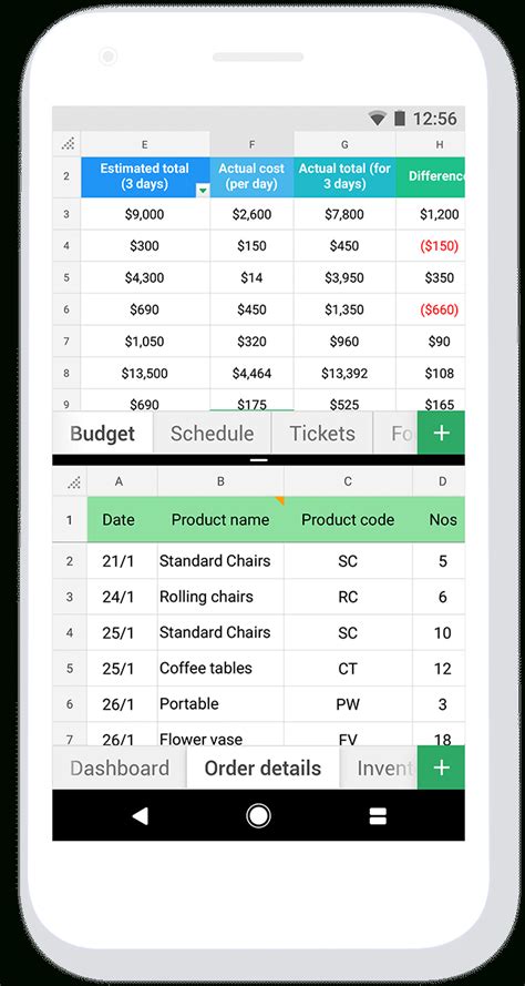 Spreadsheet For Android Phone Pertaining To Supported Android Features