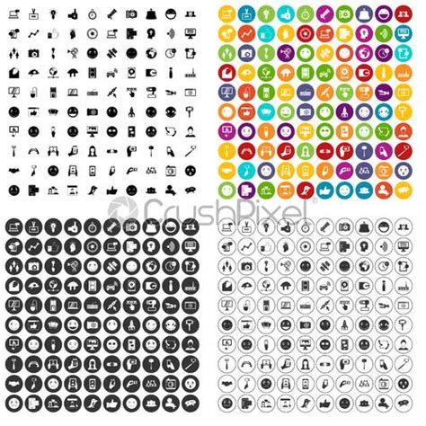 100 Social Media Icons Set Vector Variant Stock Vector 5617136