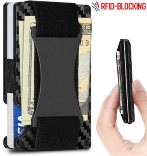 Rfid Blocking Slim Minimalist Wallet With Money Strap Pulsetv