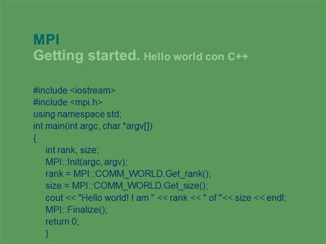 Programación con Paso de Mensajes MPI página 2