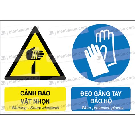 Biển Bắt Buộc đeo Găng Tay Bảo Vệ 3a Safety