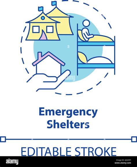 Emergency Shelter Concept Icon Stock Vector Image And Art Alamy